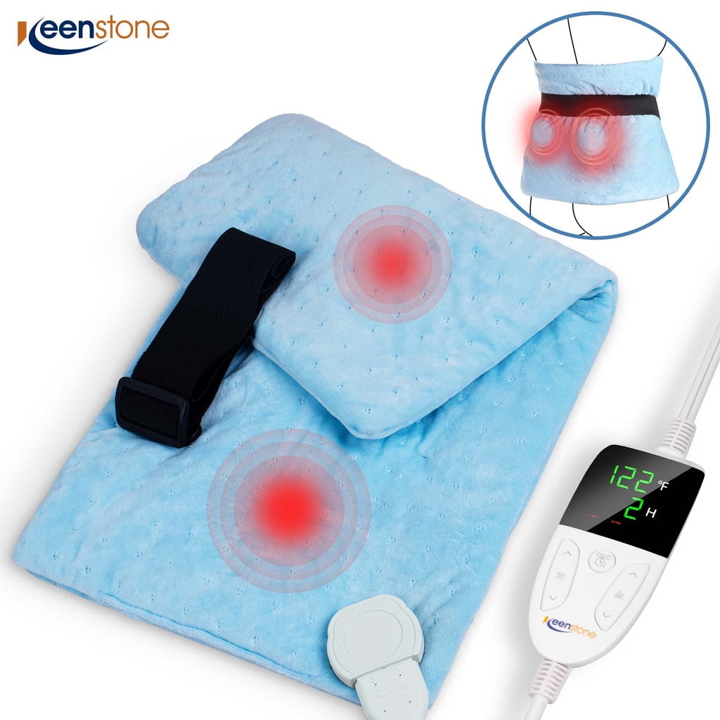 "Keenstone Weighted Heating Pad, Massage, 5 Levels, 3 Time Settings 12 ...