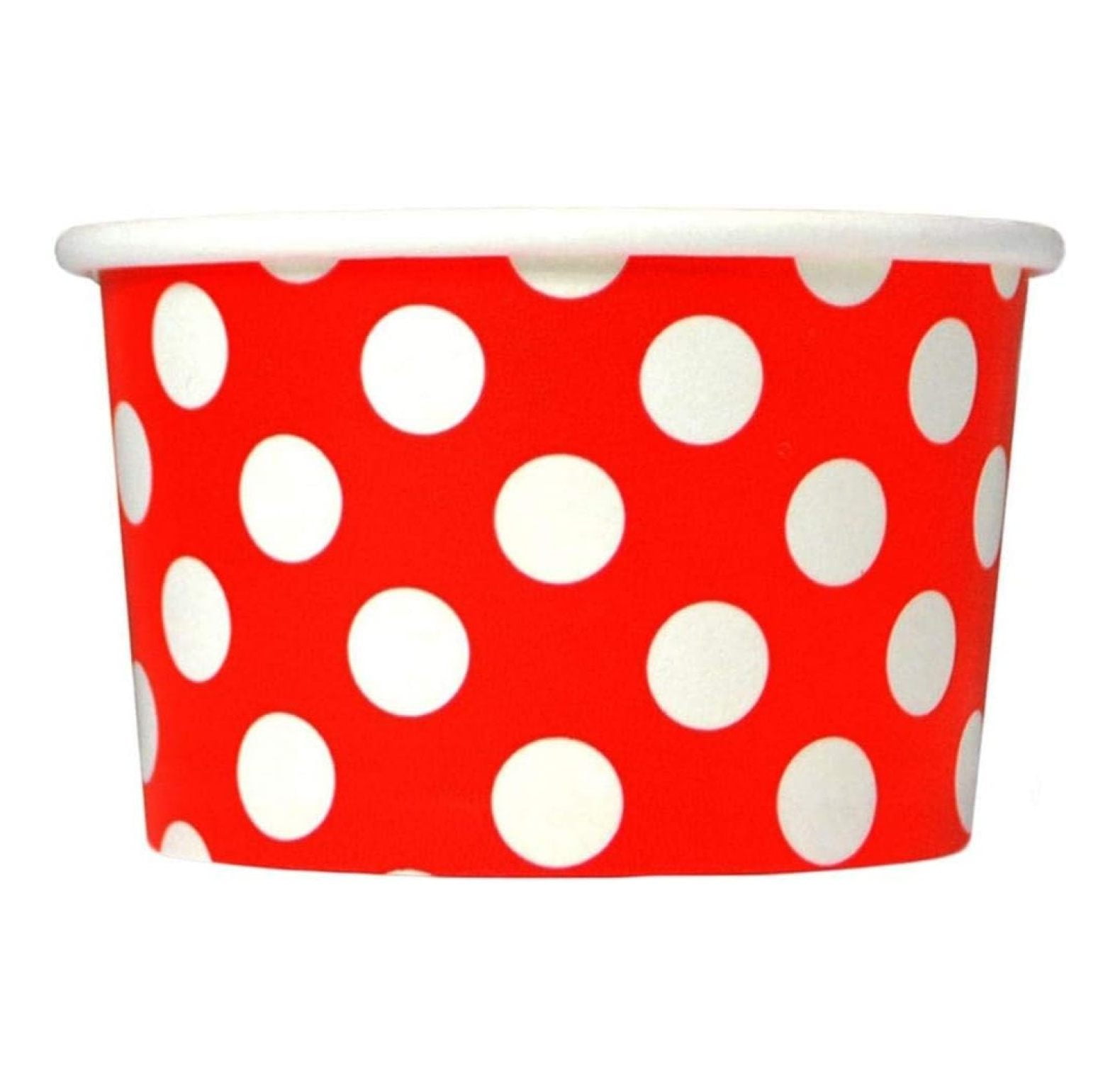 Keeomi [1,000 Count] Red Paper Ice Cream Cups - 6 oz Polka Dotty ...