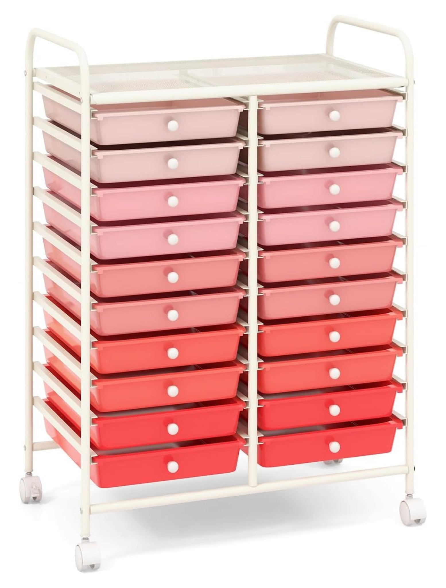 Keeomi 20-Drawer Rolling Storage Cart, Multifunctional Art Craft ...