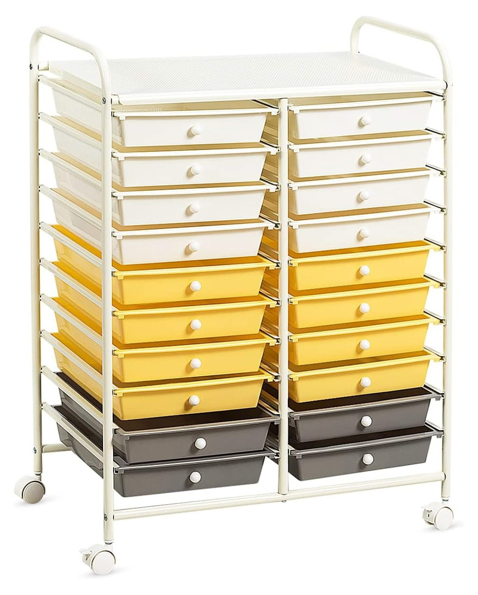 Keeomi 20-Drawer Rolling Storage Cart, Multifunctional Art Craft ...