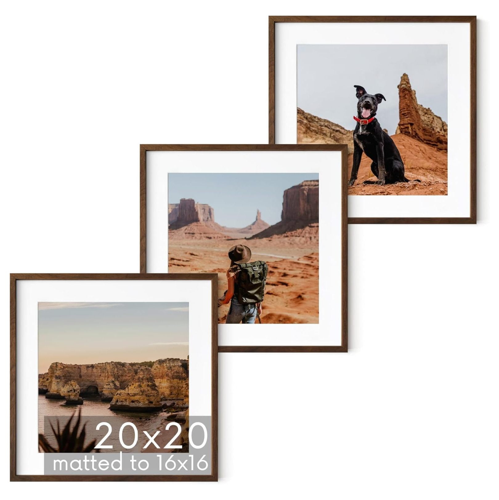 Keeomi 20x20 Frames - Square Picture Frames 20x20 set of 3 Piece Frame ...
