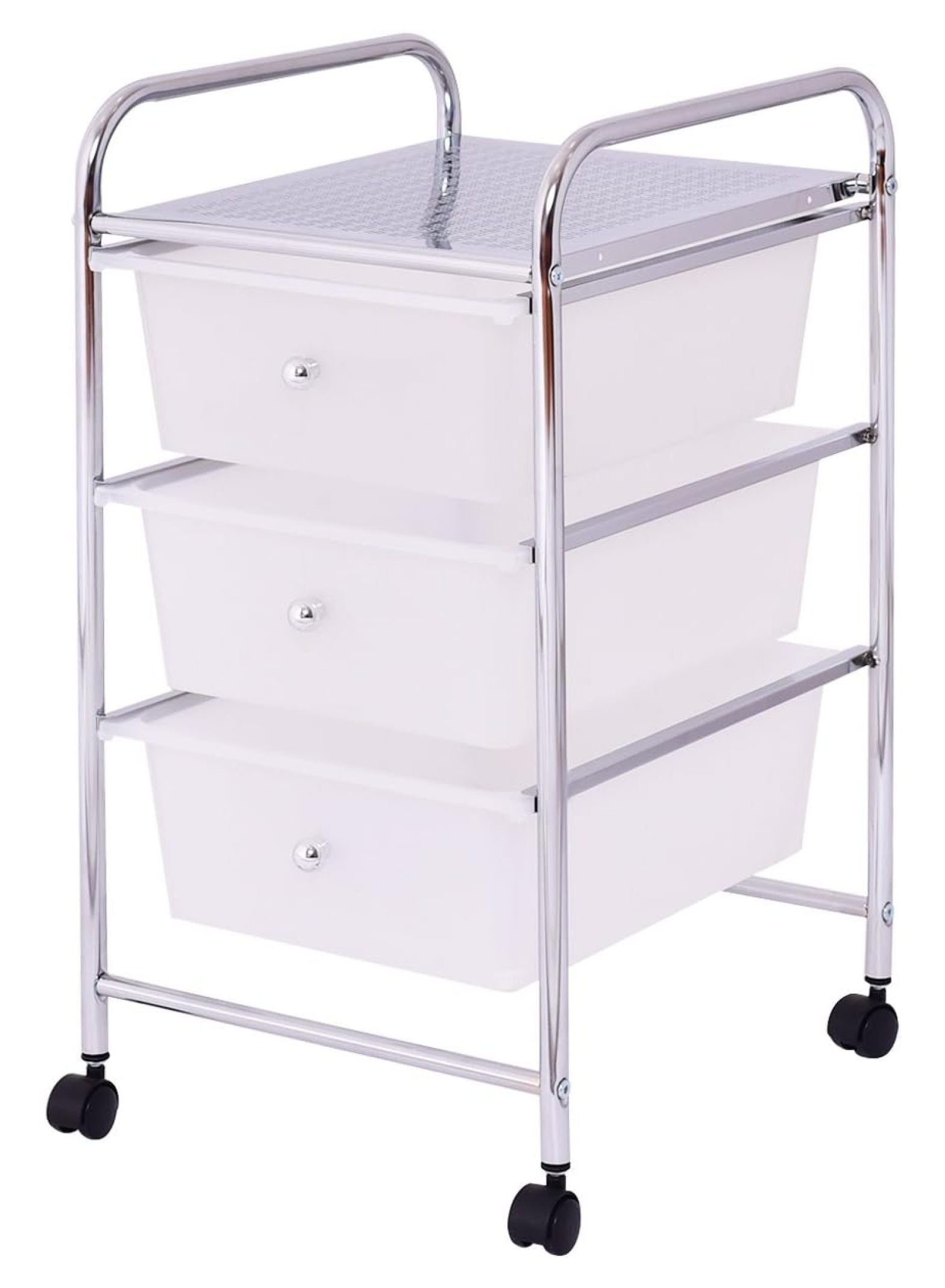 Keeomi 3-Drawer Storage Cart, Rolling Storage Drawer Organizer with ...