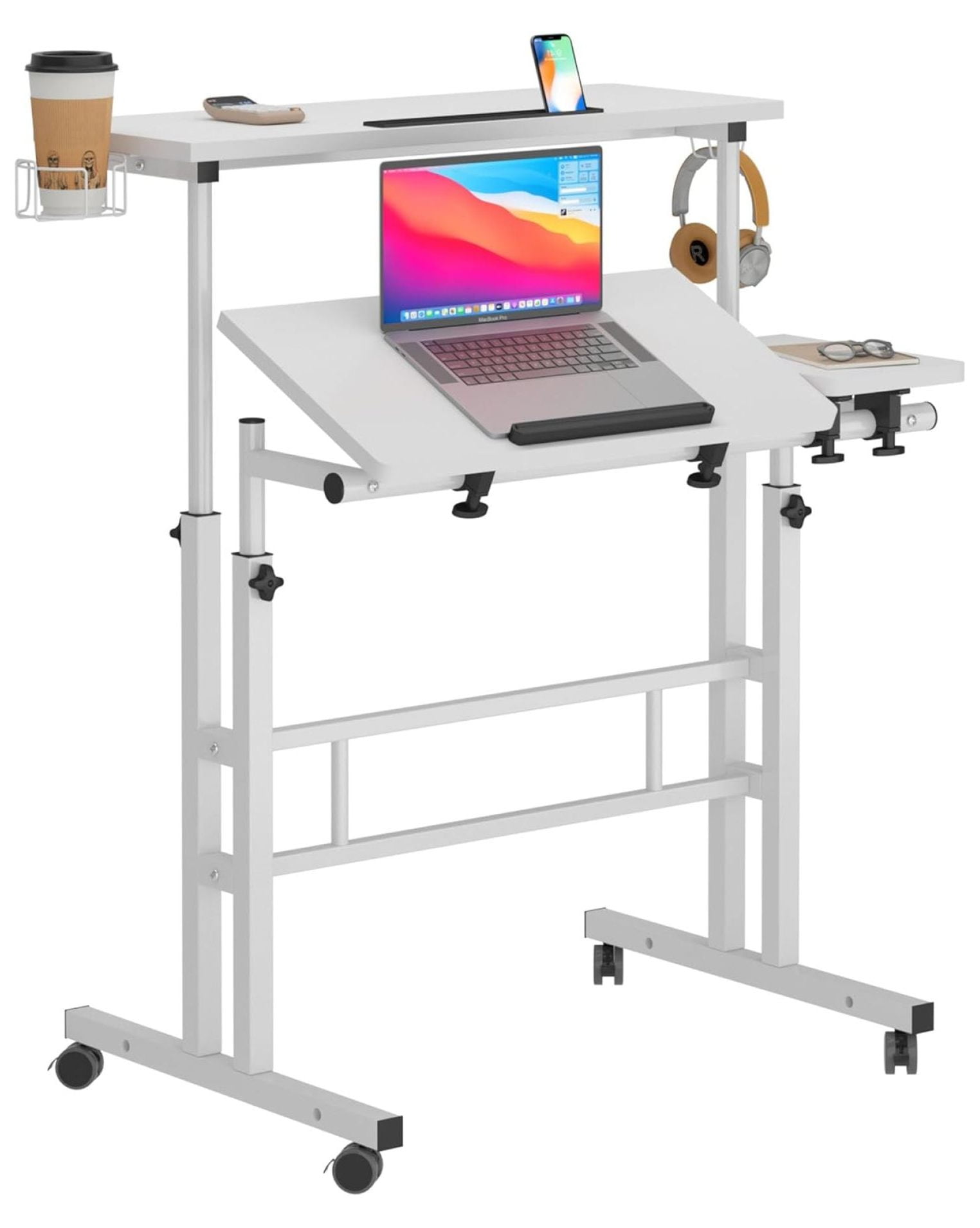 Keeomi 31.5 inches Adjustable Laptop Desk Table, Portable Laptop Table ...