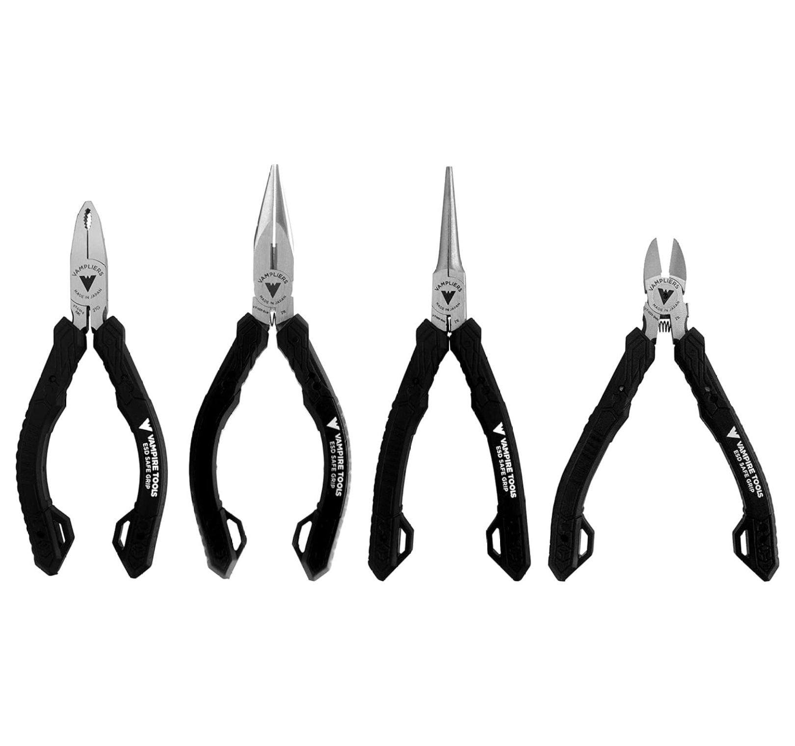 Keeomi 4-Piece 5" Precision Mini Pliers Set ESD Safe Grip. Made in ...
