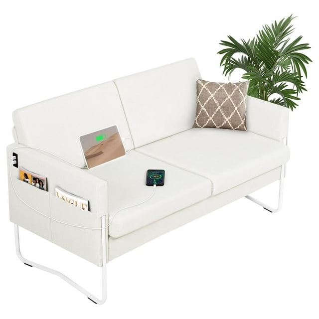 Keeomi 51" Small Sofa Couches for Small Spaces with 2 USB, Comfy Modern ...