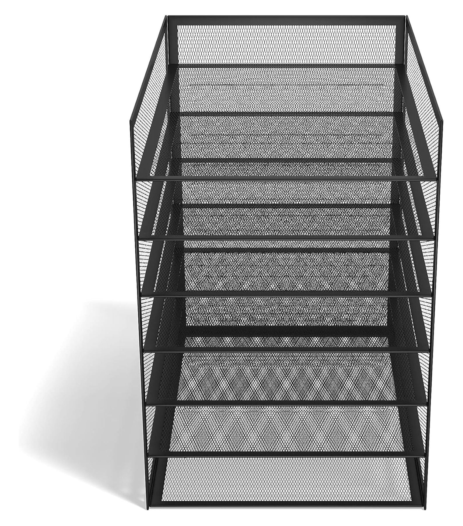 Keeomi 6 Compartment Wire Mesh File Organizer, Matte Black, 2/Pack ...