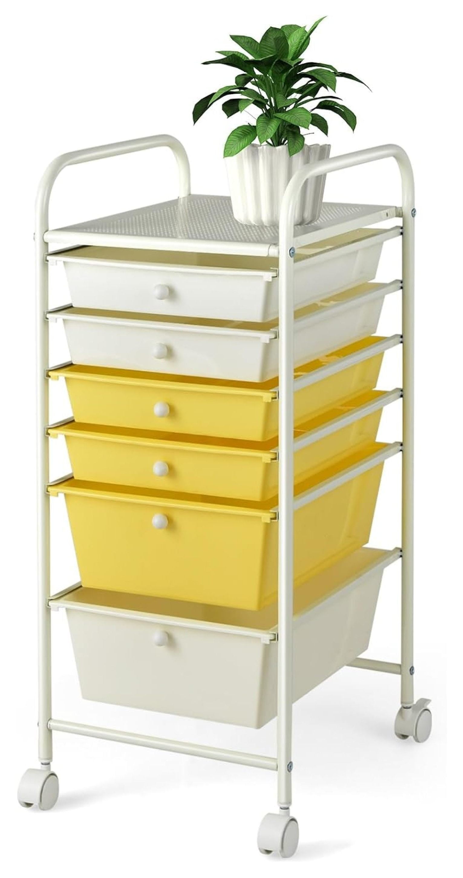 Keeomi 6-Drawer Organizer Cart Tools, Mobile Utility Storage Cart with ...