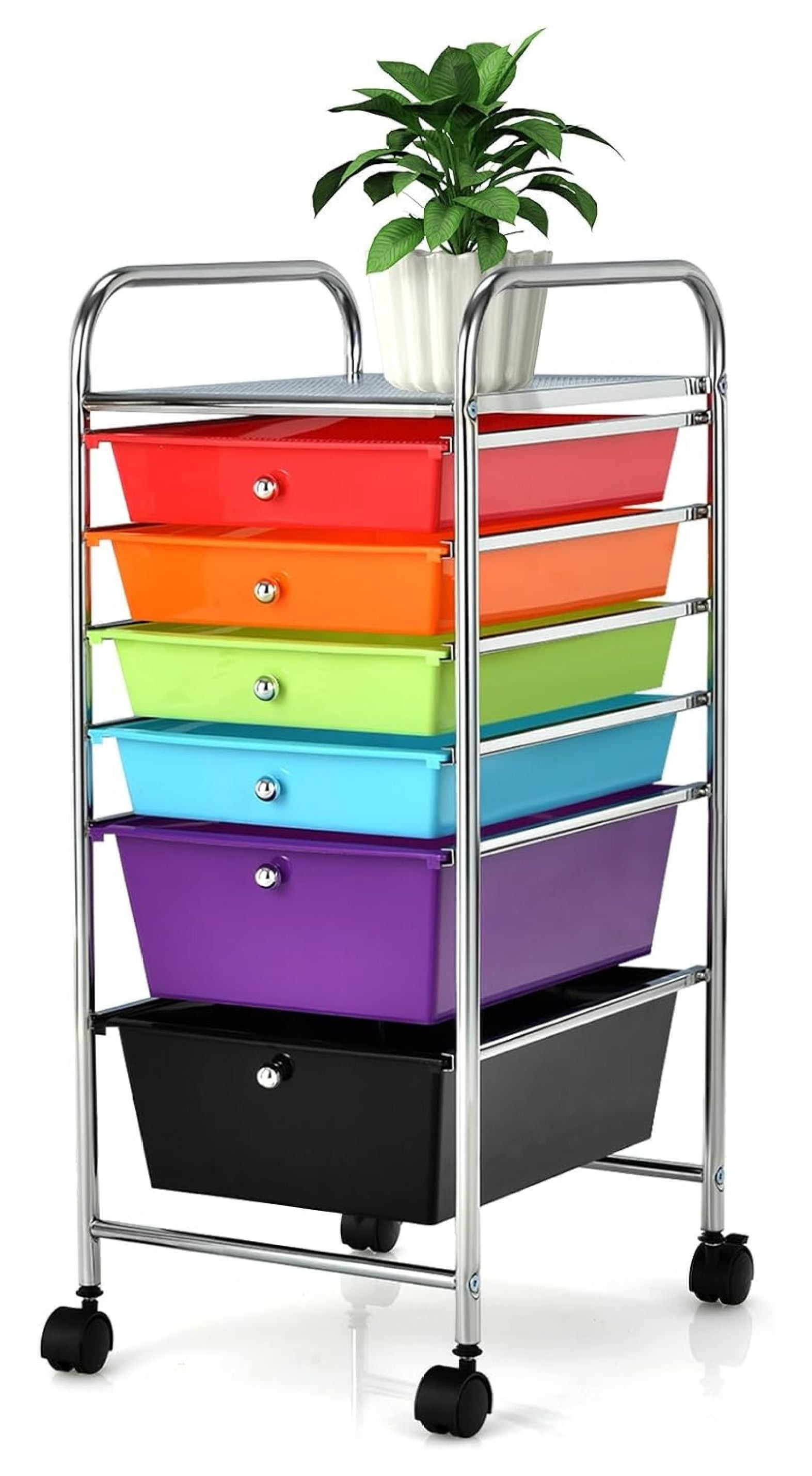 Keeomi 6-Drawer Organizer Cart Tools, Mobile Utility Storage Cart with ...