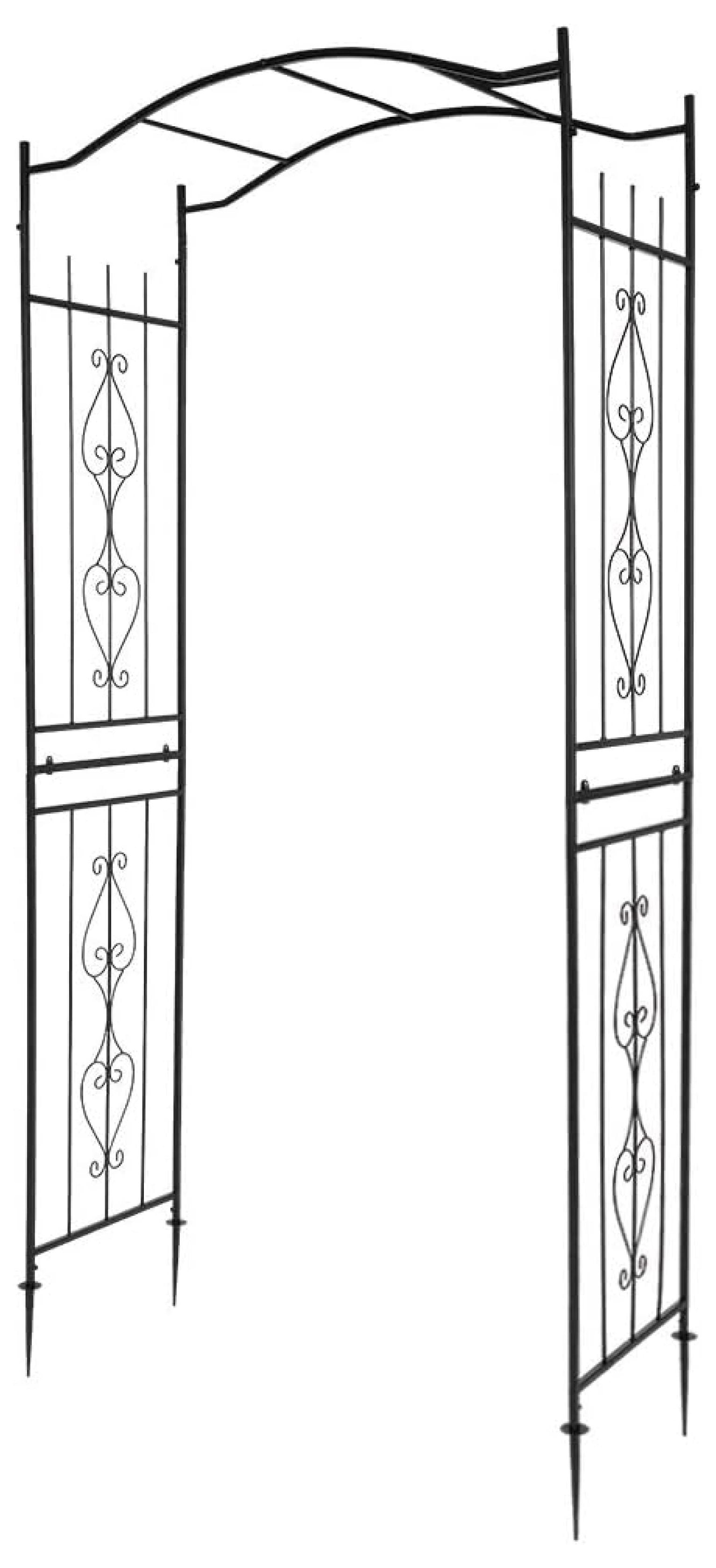 Keeomi 7.5Ft Garden Arch Arbor, Steel Frame Stand Trellis, Arbour ...