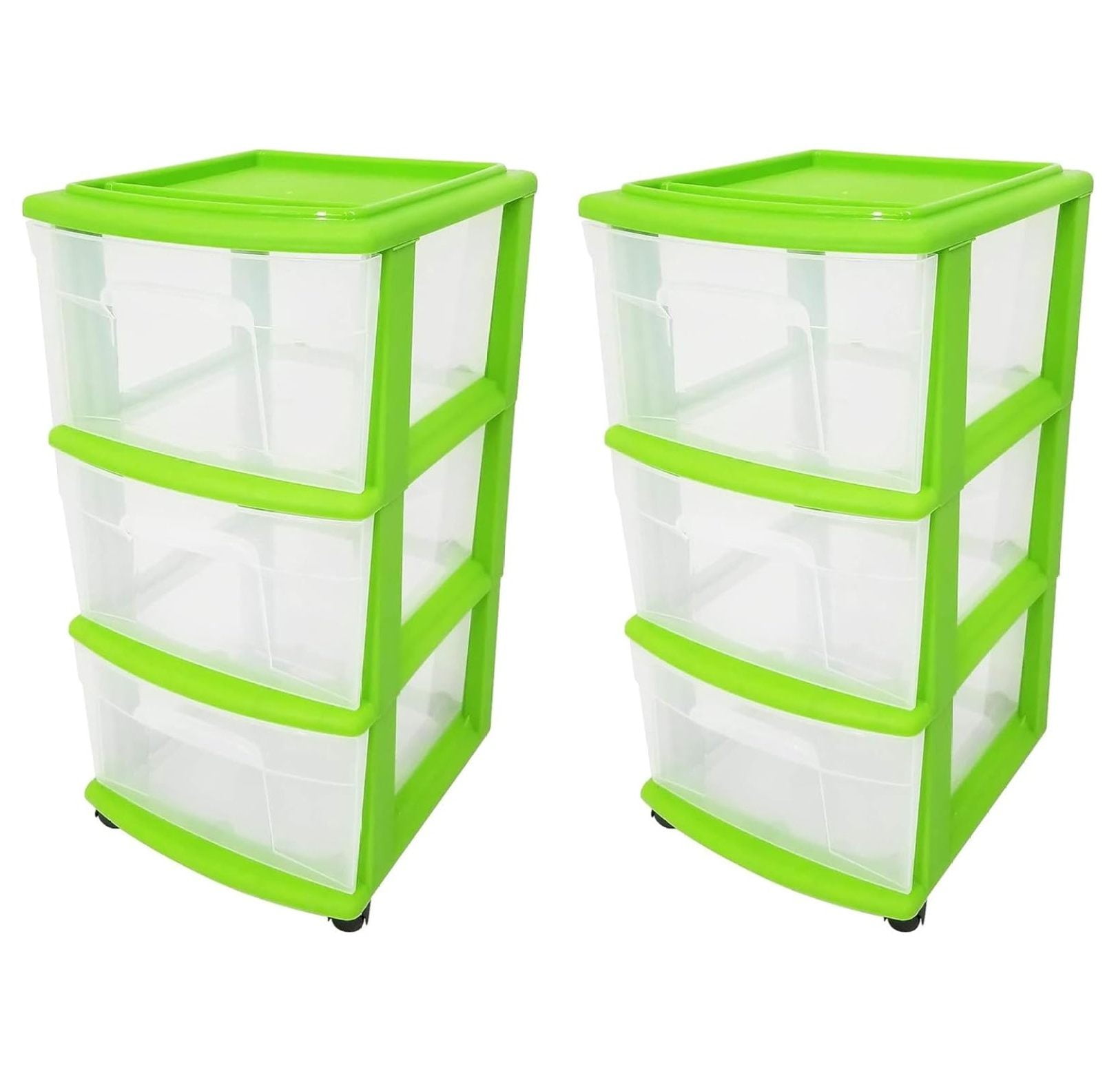 Keeomi Clear Plastic 3-Drawer Medium Home Organization Storage ...