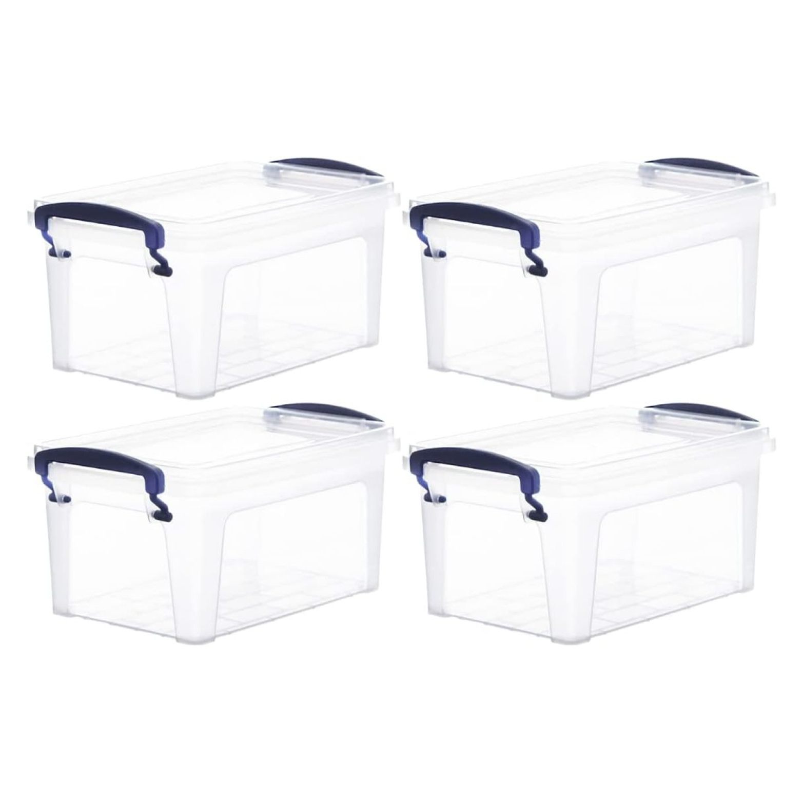 Keeomi Clear Storage Bins with Lids, Stackable Storage Box with Latches ...
