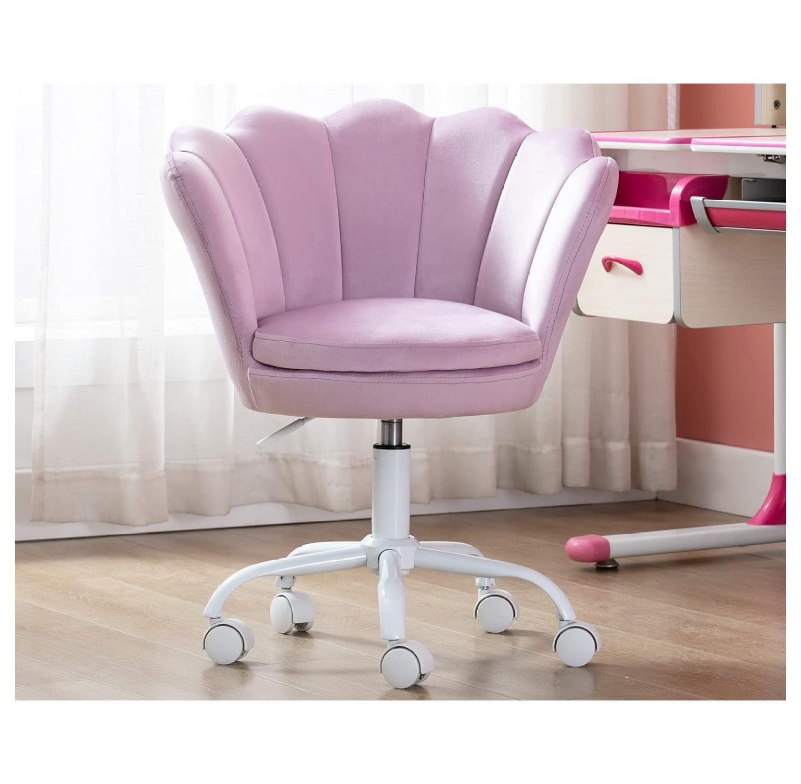 Keeomi Cute Kids Desk Chair,Velvet Bedroom Chair Adjustable Child ...