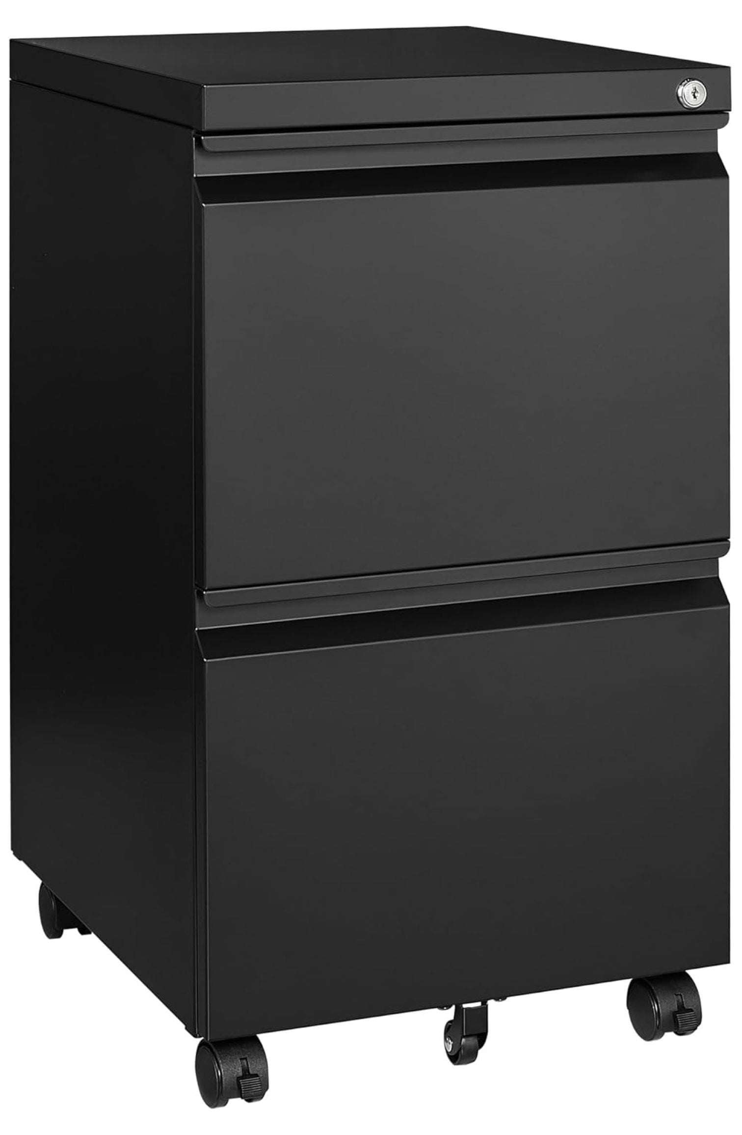 Keeomi Mobile File Cabinet with Lock,2 Drawer Under Desk Metal Rolling ...