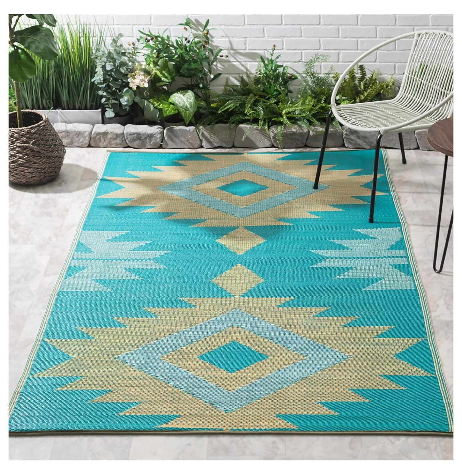 Keeomi Outdoor Rug - Waterproof, Fade Resistant, Reversible - Premium ...