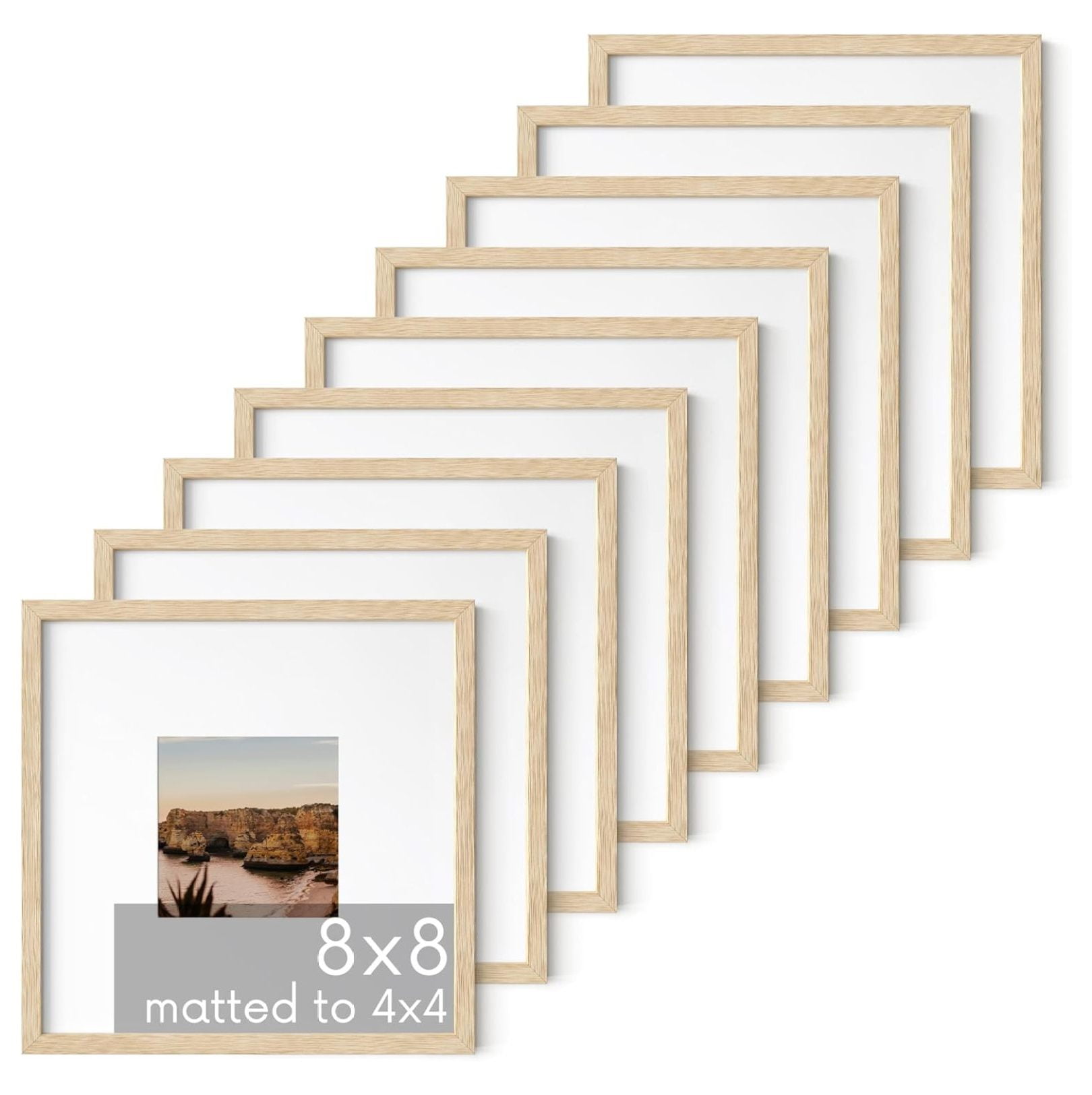 Keeomi Square Picture Frames 8x8 Set of 9 - Standard Square Picture ...