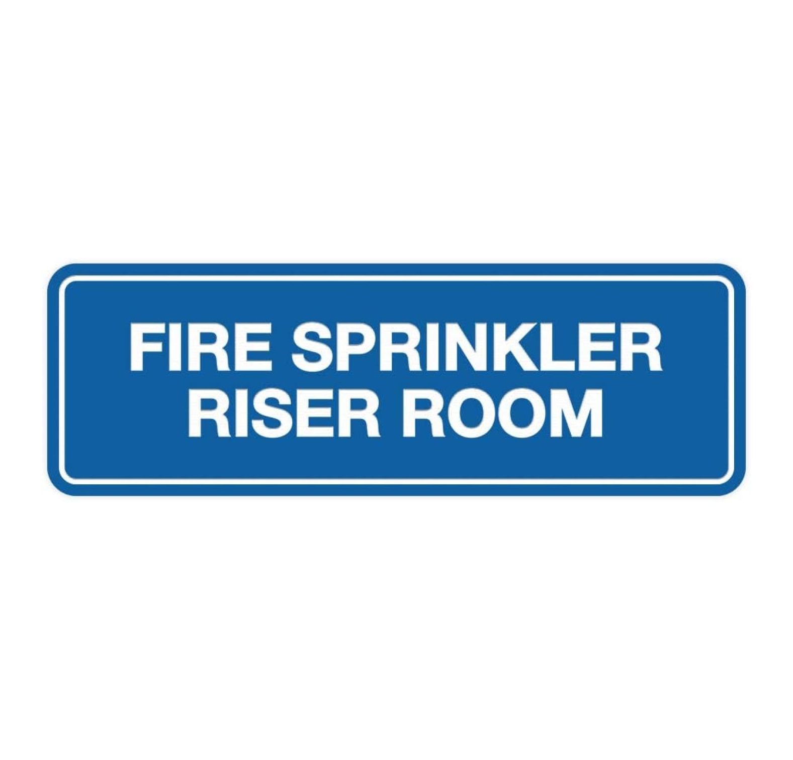 Keeomi Standard Fire Sprinkler Riser Room Sign (Blue) - Large (2 Pack ...