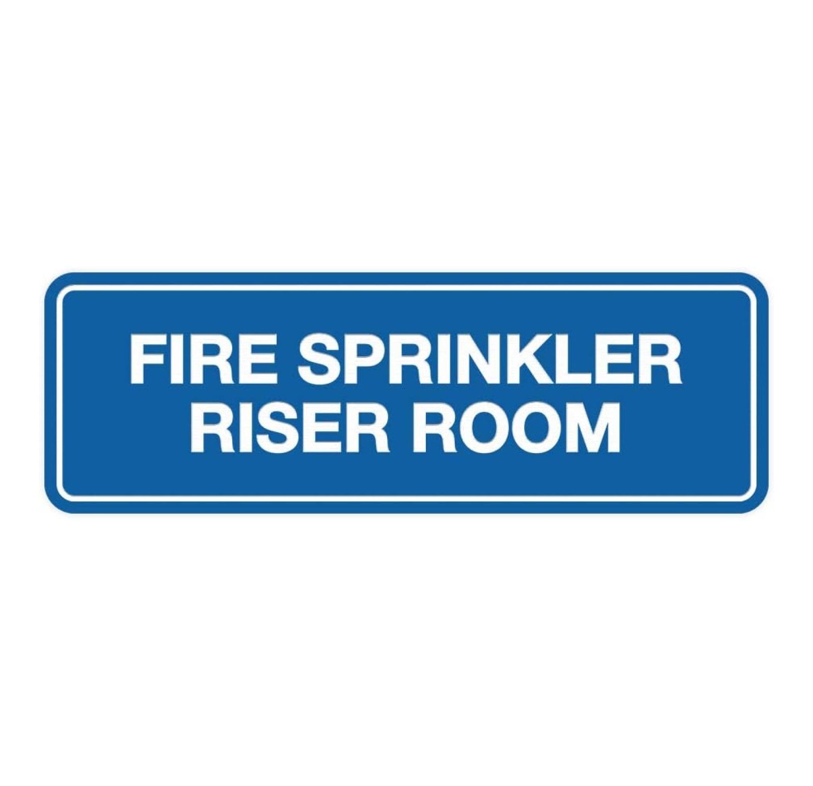 Keeomi Standard Fire Sprinkler Riser Room Sign (Blue) - Medium (10 Pack ...