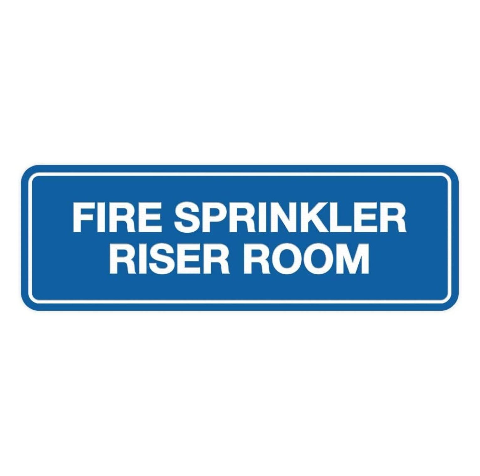 Keeomi Standard Fire Sprinkler Riser Room Sign (Blue) - Medium (2 Pack ...