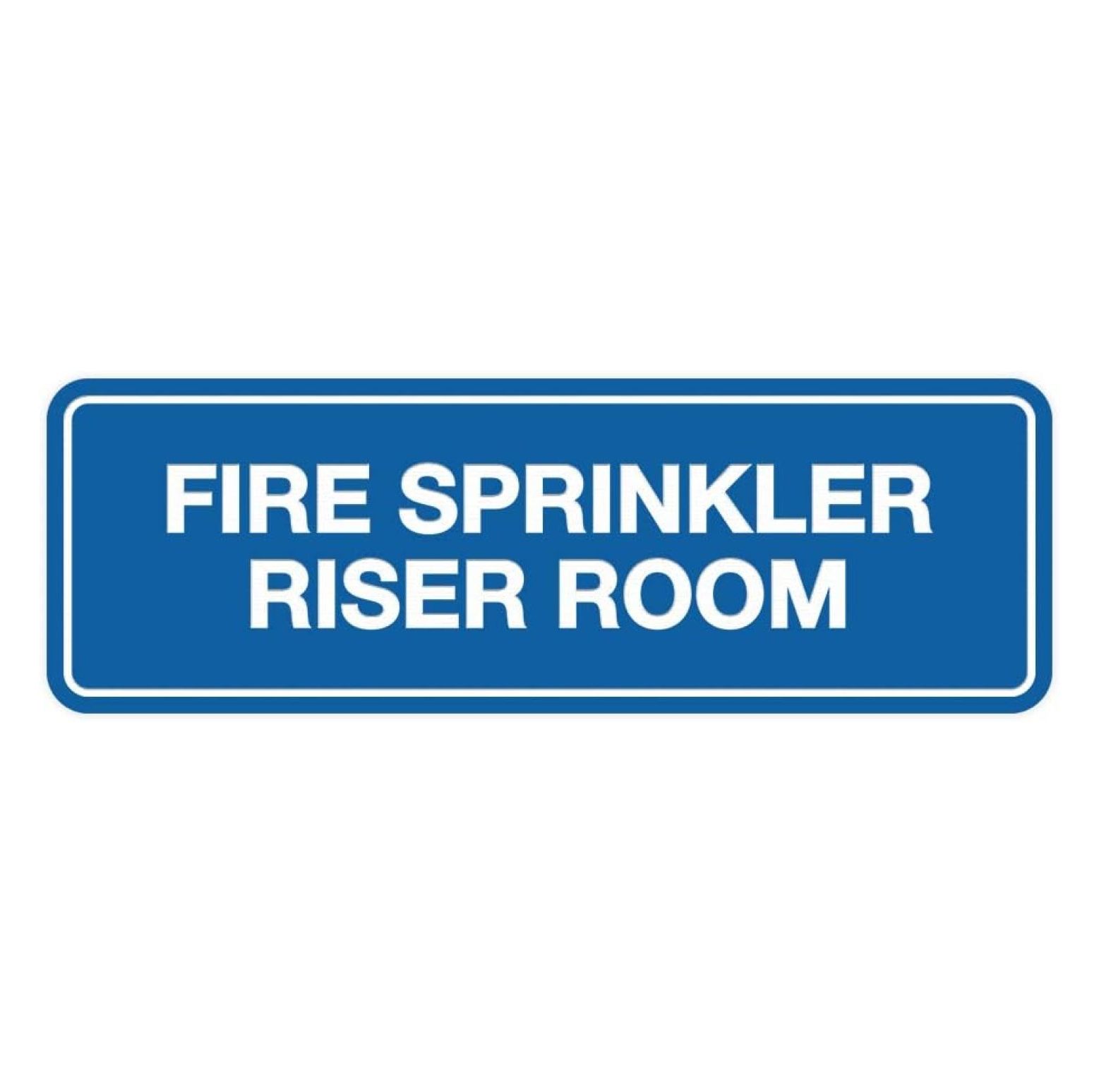 Keeomi Standard Fire Sprinkler Riser Room Sign (Blue) - Medium (5 Pack ...