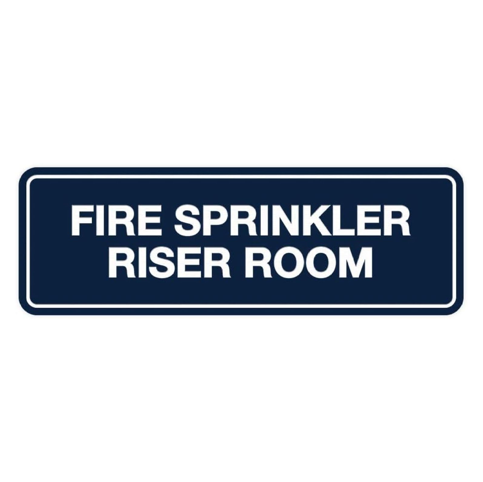 Keeomi Standard Fire Sprinkler Riser Room Sign (Navy Blue/White ...