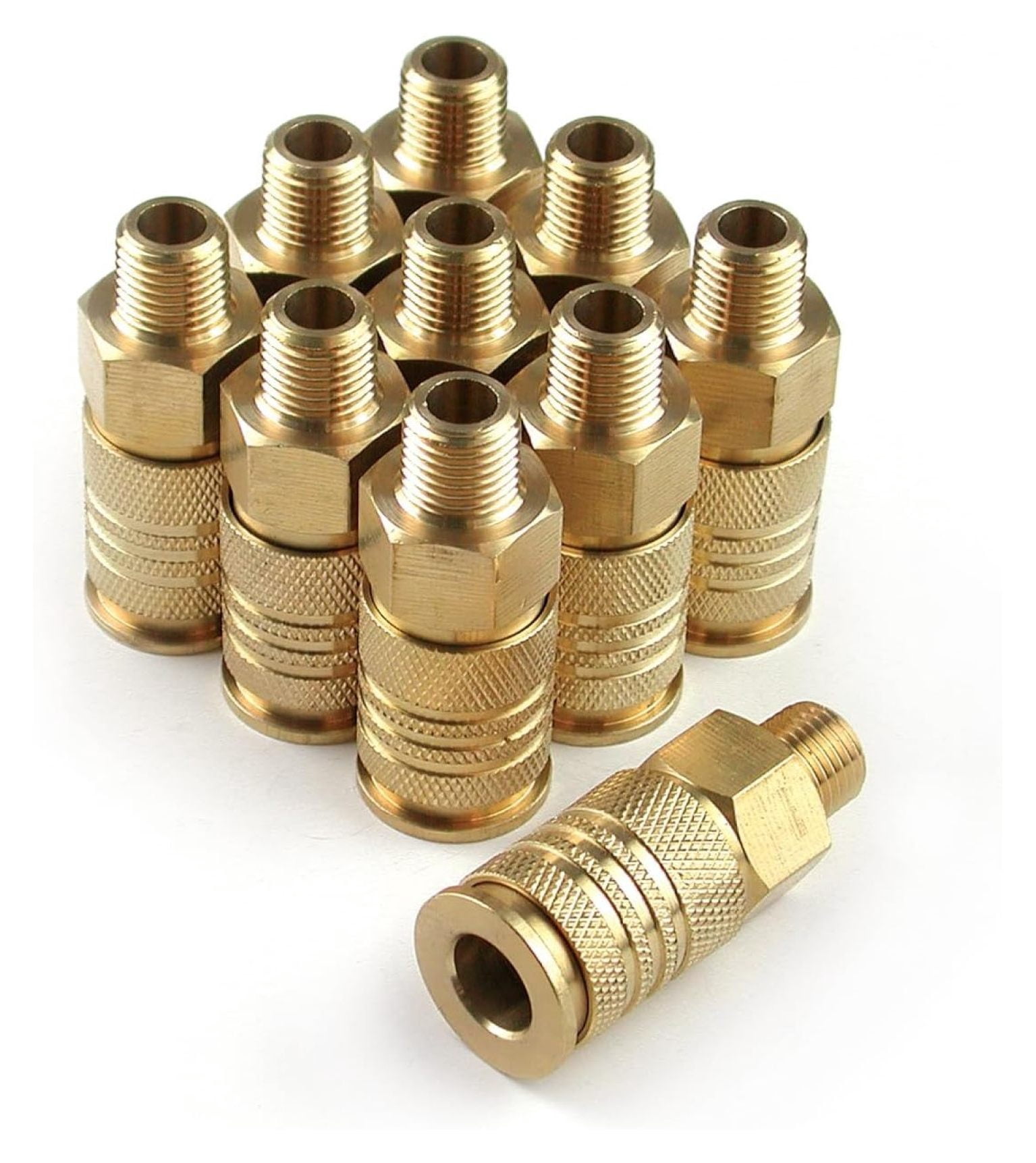 Keeomi UC1414MB6-B5-P - 1/4-Inch 6- Brass Male Universal / 3 Way Air ...