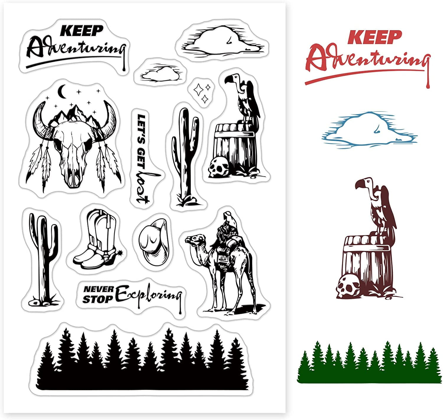 Keep Adventure Clear Stamps Silicone Stamp Seal for Card Making ...