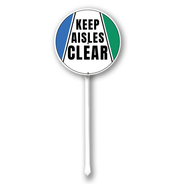 Keep Aisles Clear Sign Yard Stake Outdoor,Aluminum,Metal Stakes ...