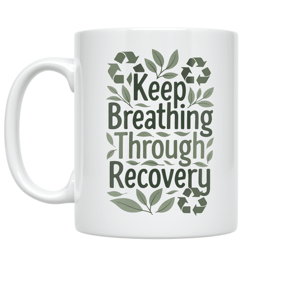 Keep Breathing Through Recovery - Recovery Support Enthusiast - 11 oz ...