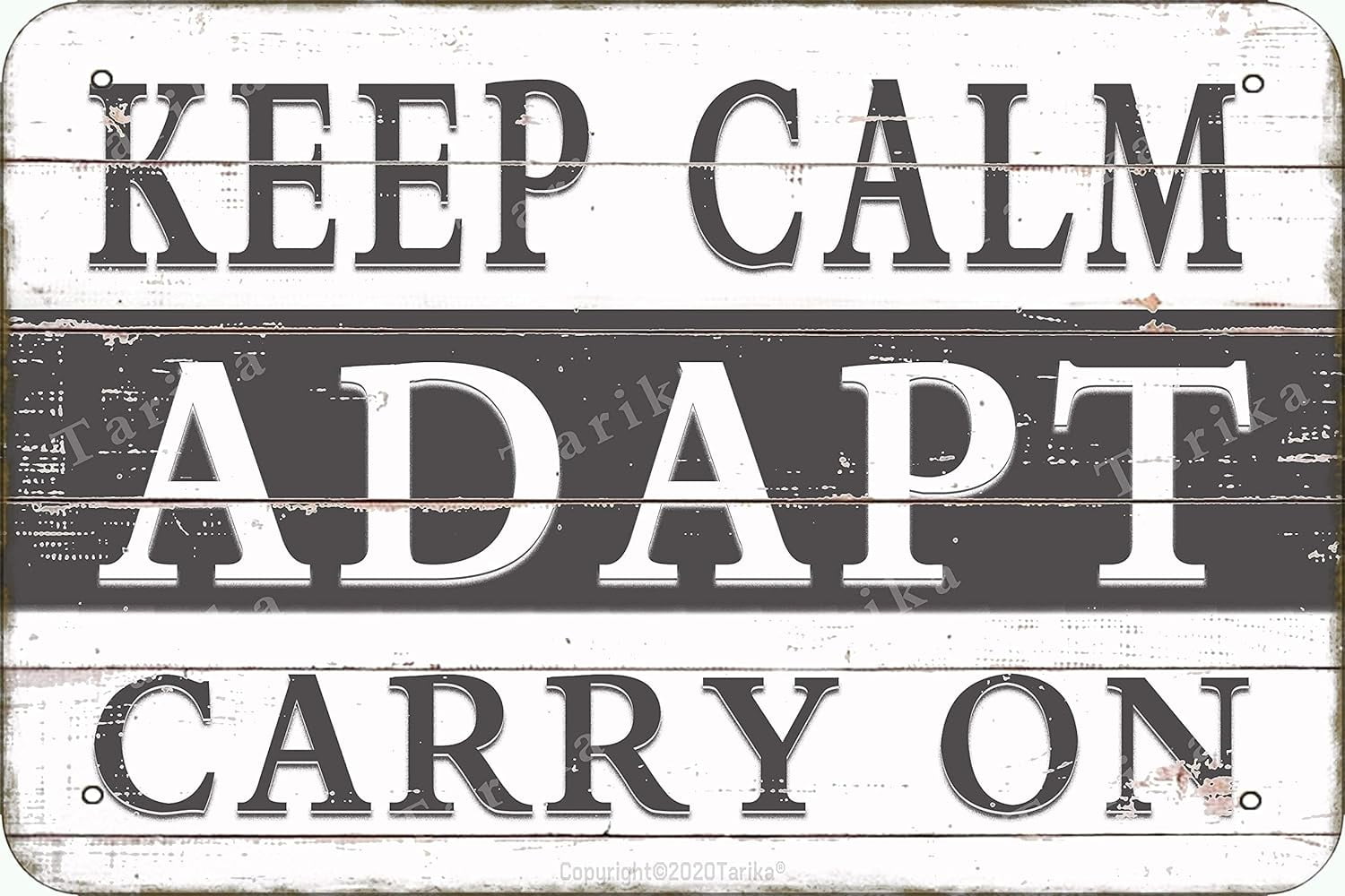Keep Calm Adapt Carry On Metal Sign Offices Classroom Inspirational ...
