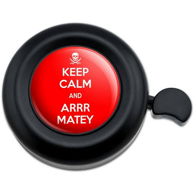 Keep Calm And Arrr Matey Pirate Skull Bicycle Handlebar Bike Bell ...