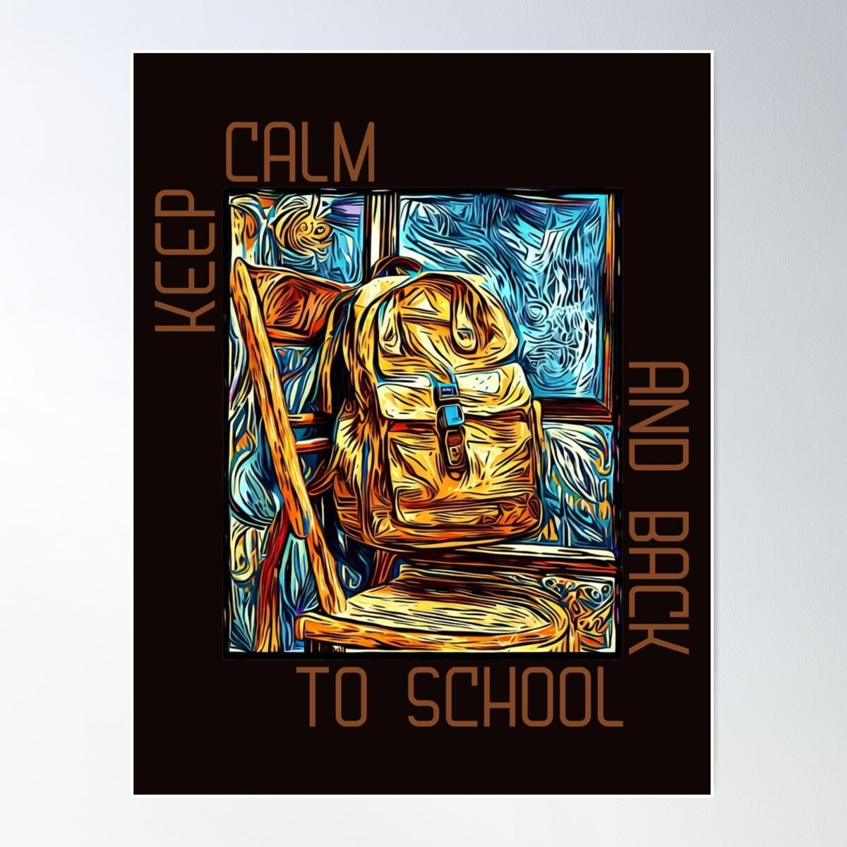 Keep Calm And Back To School! Poster Wall Art, Modern Wall Decor For ...