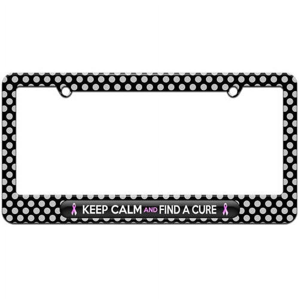 Keep Calm And Find A Cure Breast Cancer Awareness License Plate Tag ...