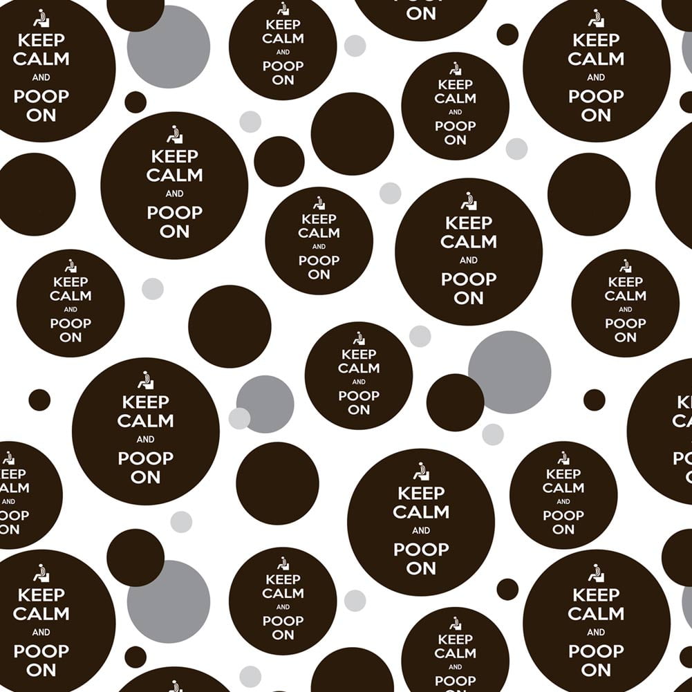 Keep Calm And Poop On Toilet Premium Gift Wrap Wrapping Paper Roll ...