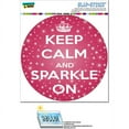 Keep Calm And Sparkle On Pink Circle Automotive Car Window Locker ...
