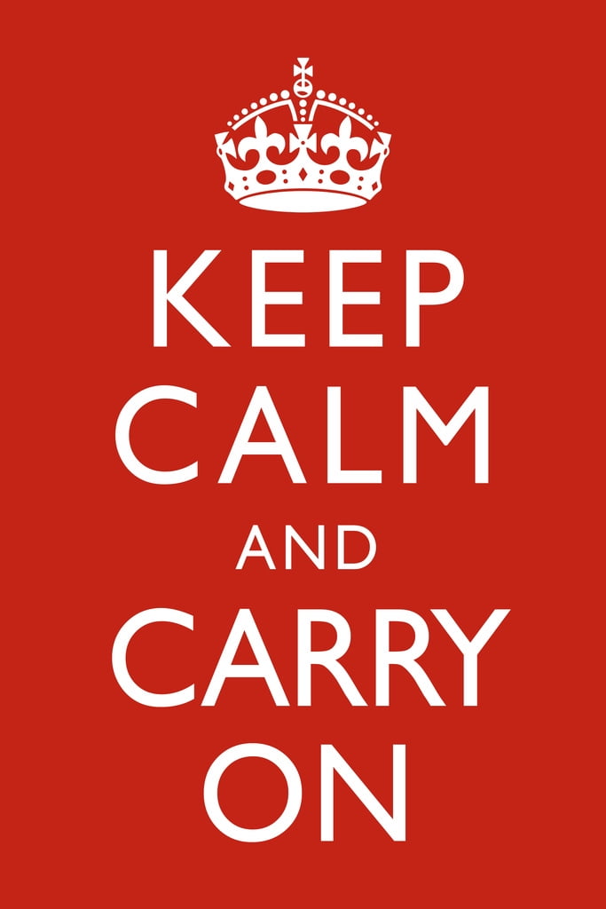 Keep Calm Carry On Classic Vintage British Red Motivational Inspirational Teamwork Quote Inspire ...