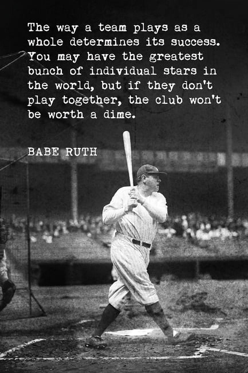 Keep Calm Collection Babe Ruth motivational baseballPoster, 12 x 18 ...