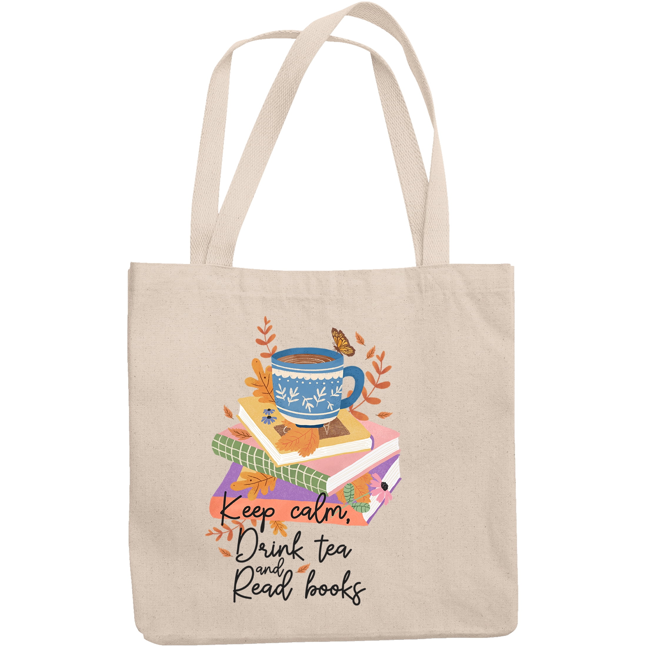 Keep Calm, Drink Tea and Read Books with Cute Hand Drawn Teacup & Book ...