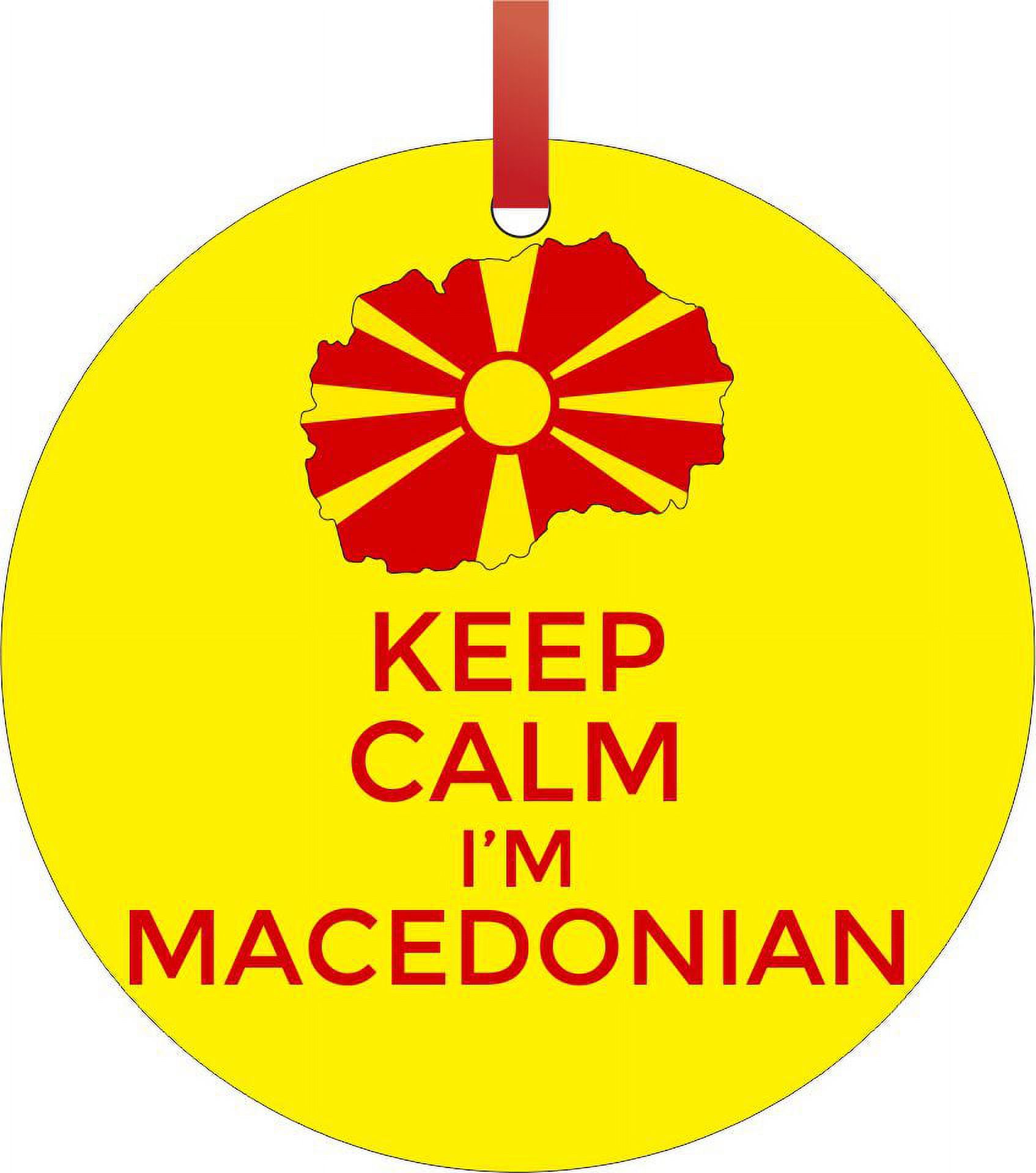 Keep Calm I'm Macedonian - Flag Macedonia Double Sided Round Shaped ...