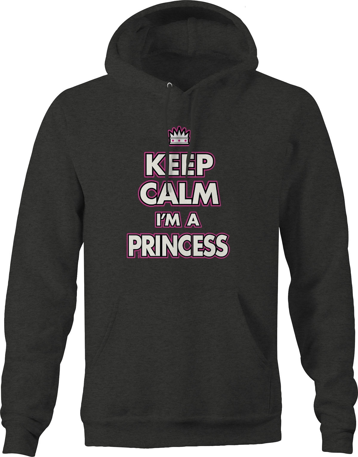Keep Calm Princess Graphic Hoodies Xlarge Dark Gray - Walmart.com