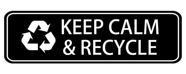 Keep Calm & Recycle Sign,10 X 3 Inches Acrylic Plaque With Strong ...