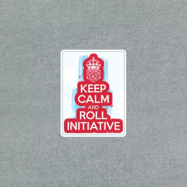 Keep Calm And Roll Initiative - D20 Dungeons & Dragons Stickerphone ...