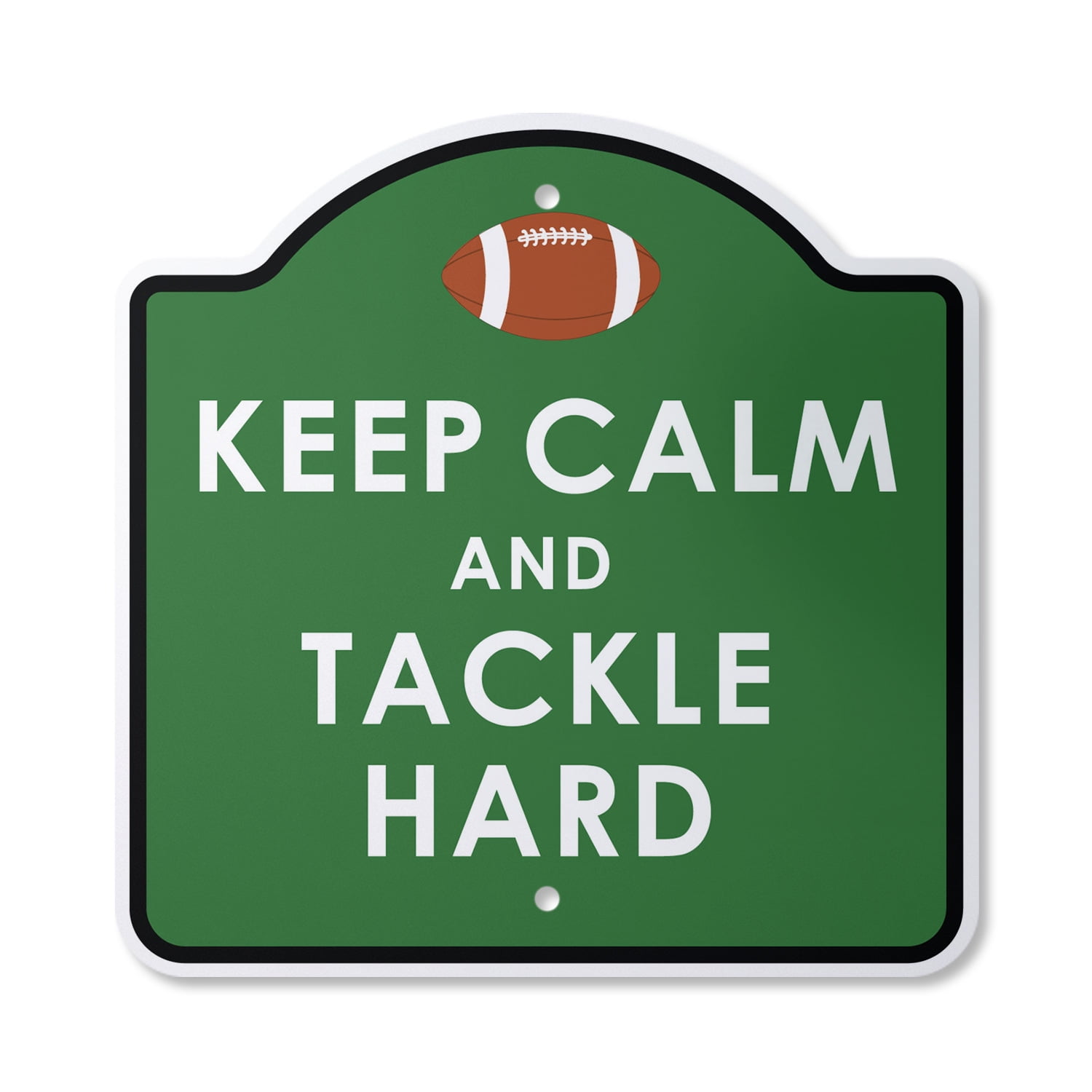 Keep Calm And Tackle Hard 10” x 10” Sign | Indoor/Outdoor Plastic ...