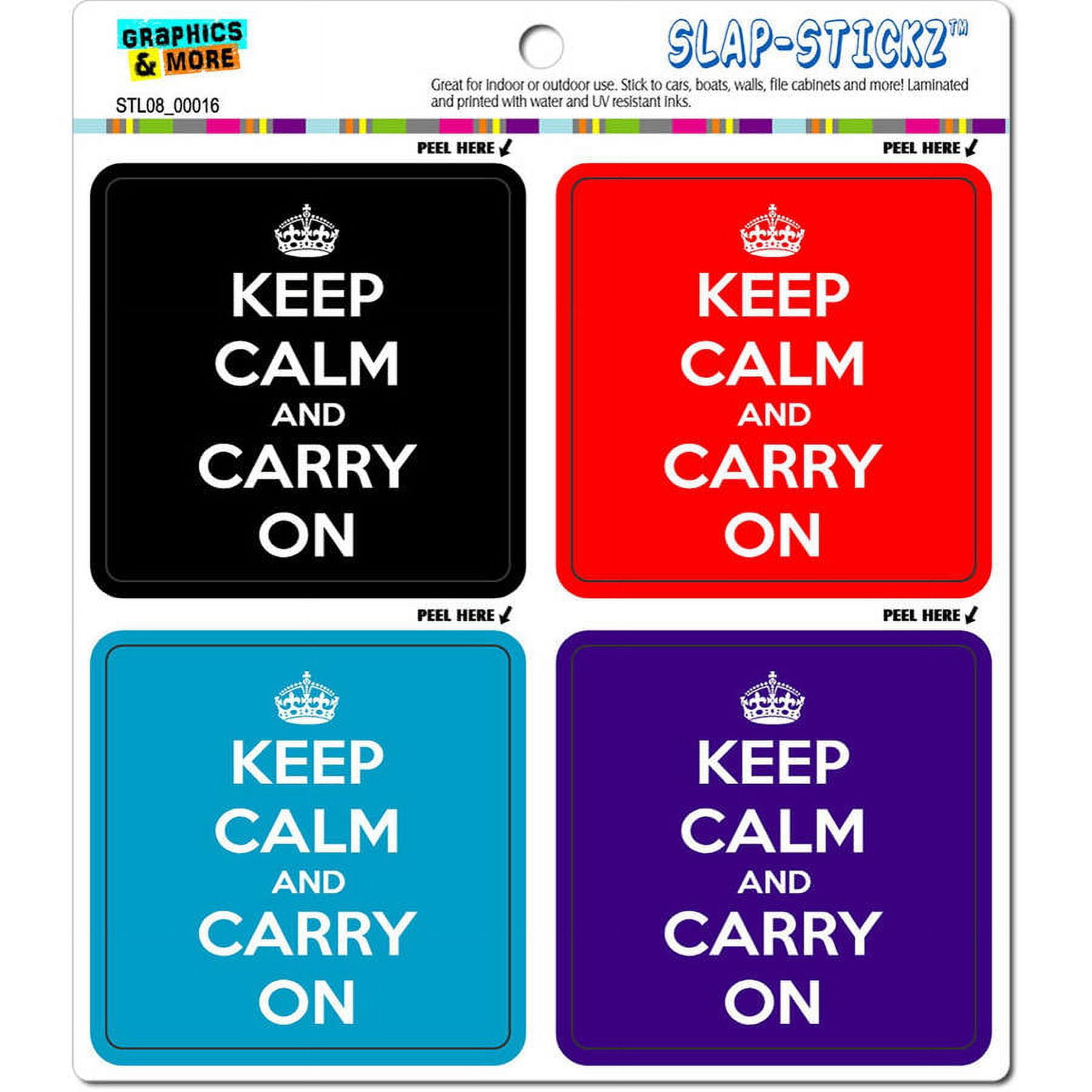 Keep Calm and Carry On Automotive Car Window Locker Bumper Stickers ...
