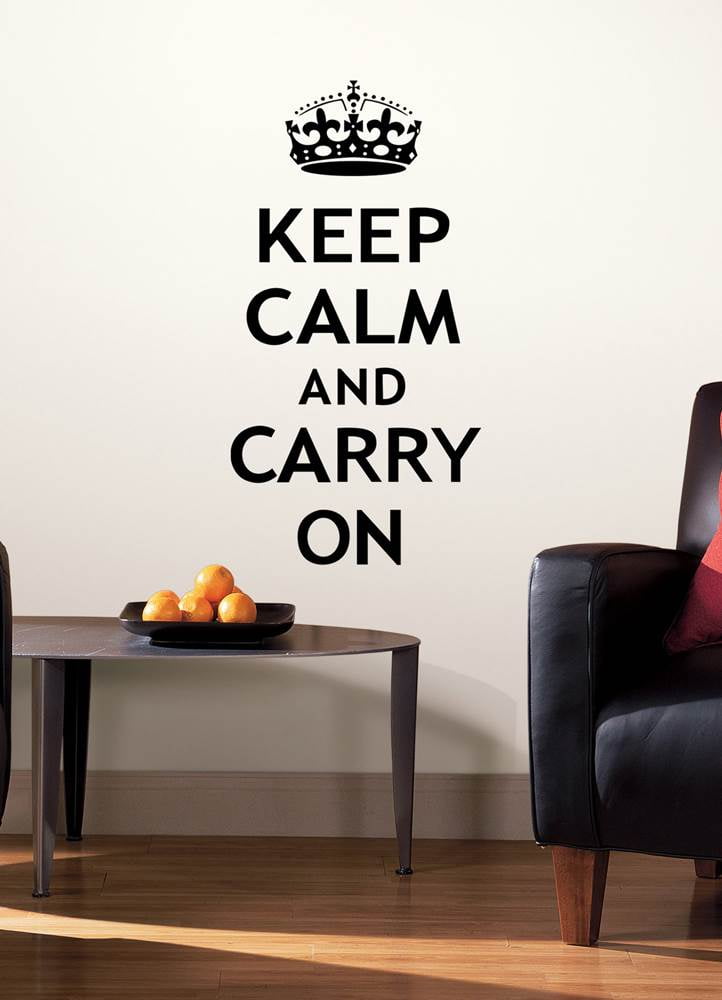 Keep Calm and Carry On Wall Decals - Walmart.com
