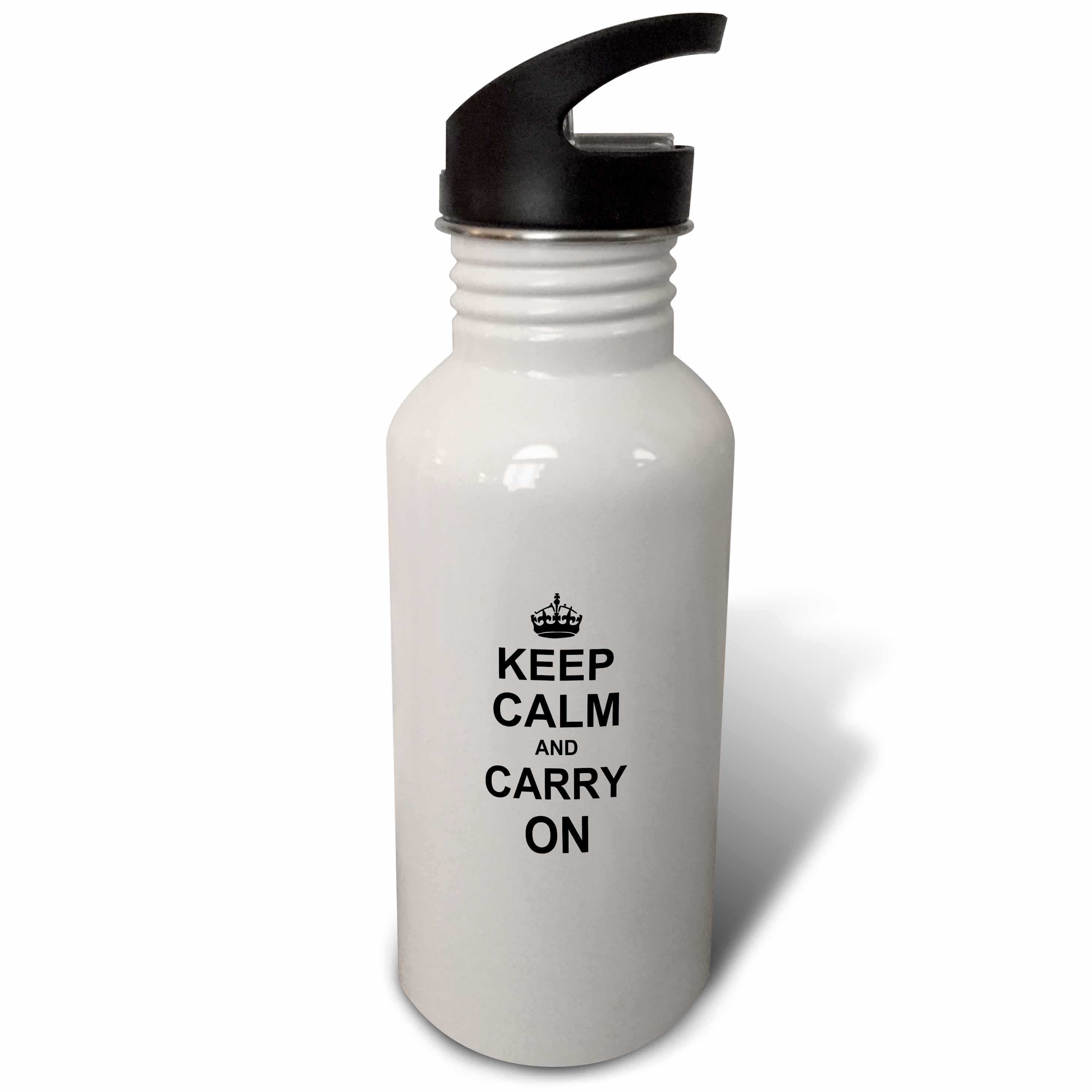 Keep Calm and Carry On - black text on white - with crown ...