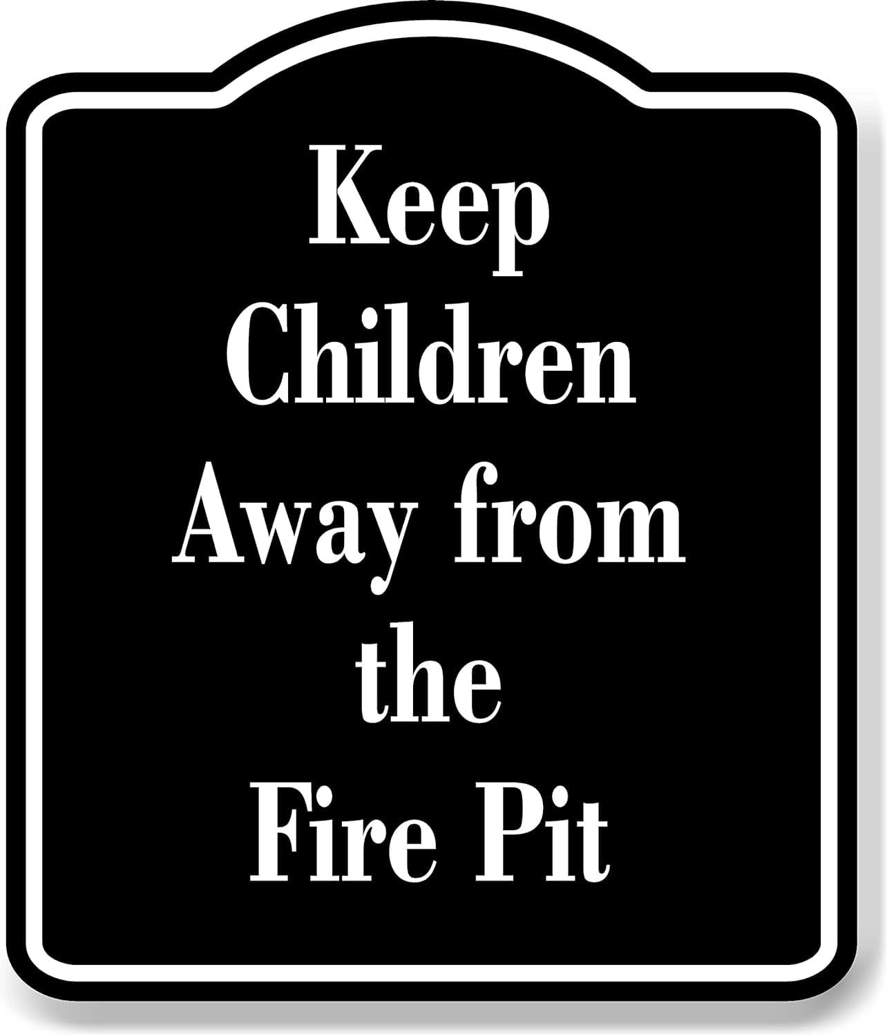 Keep Children Away from the Fire Pit Child Safty BLACK Aluminum ...