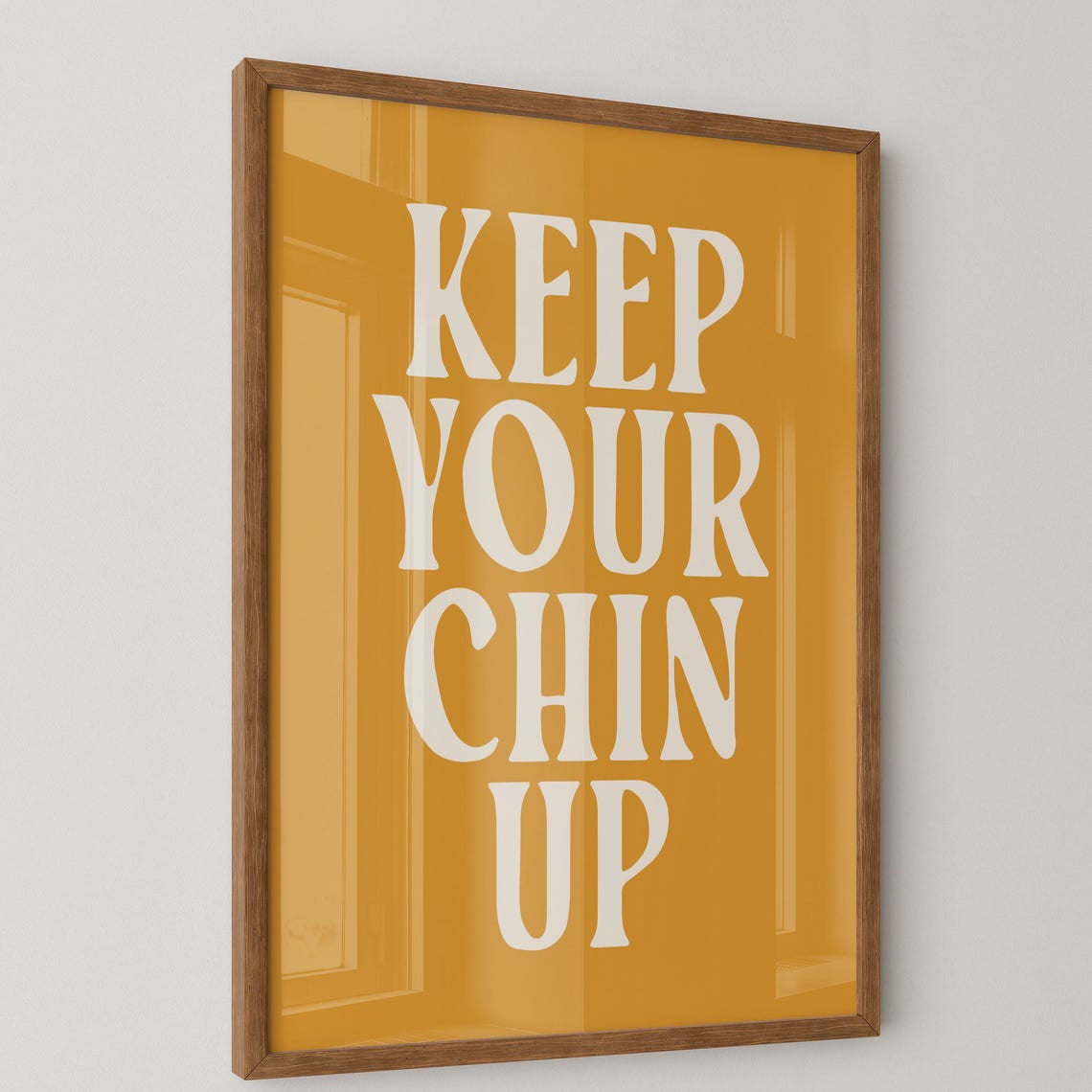 Keep Your Chin Up Print, Positive Wall Art, Retro, Trendy Quote Wall ...