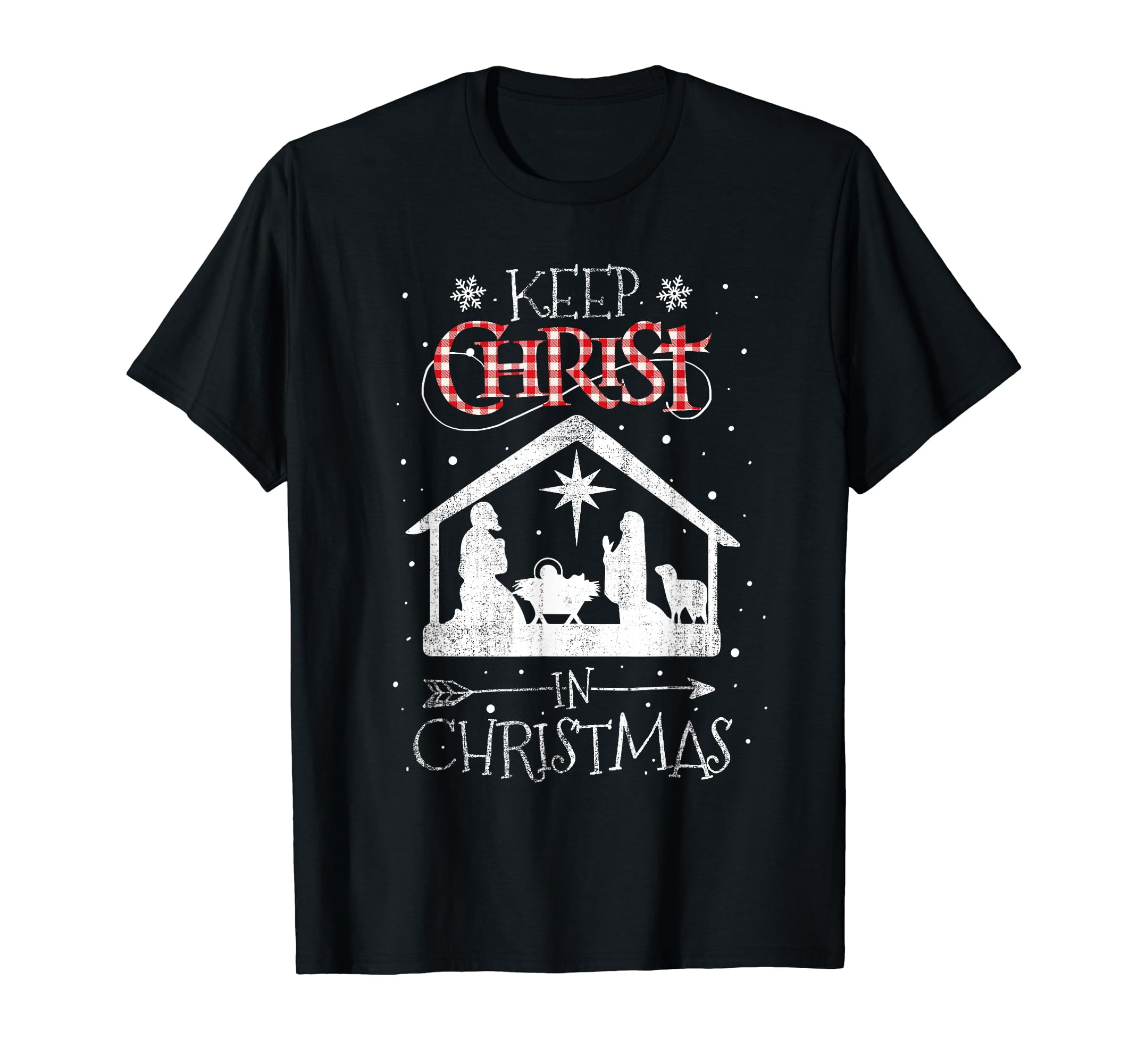 Keep Christ In Christmas Nativity Jesus Christian Christmas T-Shirt ...