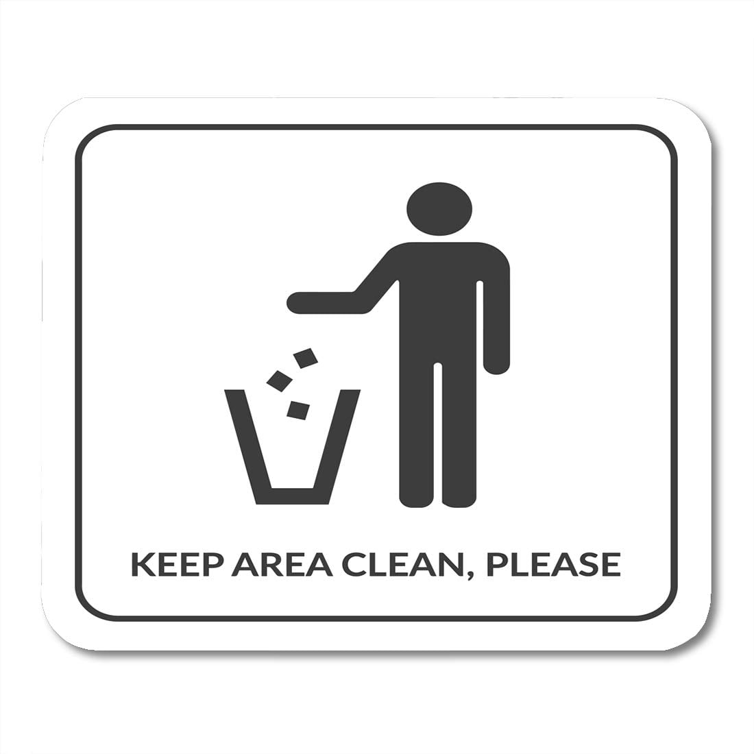 Keep Clean Do Not Litter Sign Silhouette of Man Throwing Garbage in Bin ...