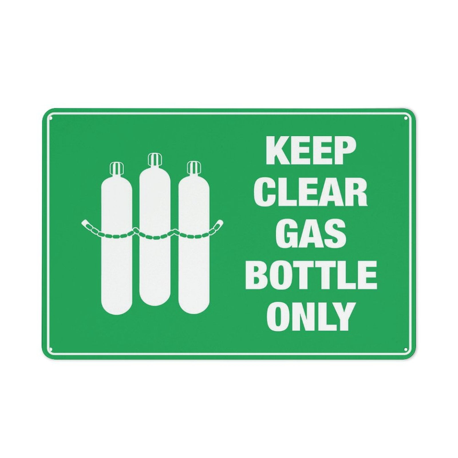Keep Clear Gas Bottle Only Sign For Business 8"X12" Rust Free Aluminum ...
